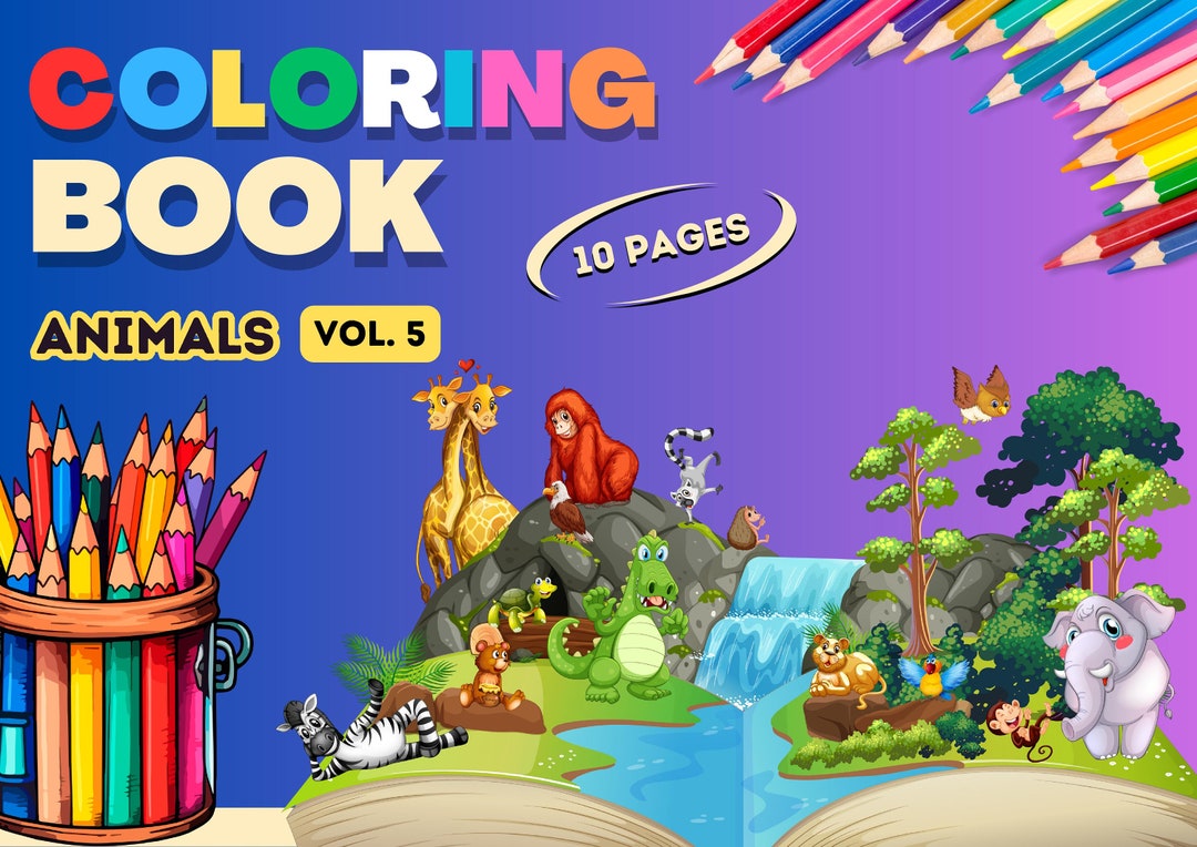 VOL. 5 Simple Animal Coloring Pages for Preschool and Kindergarten, PDF ...