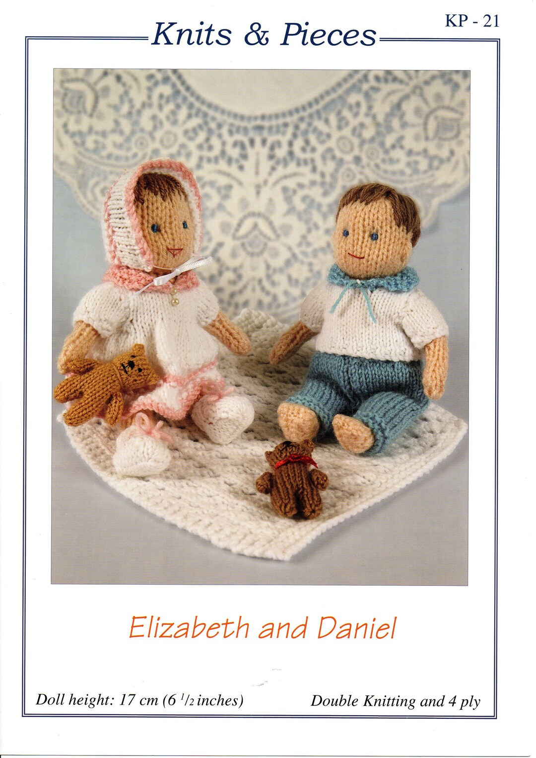 Elizabeth & Daniel Knitted Dolls KP-21 Knitting Pattern - Etsy