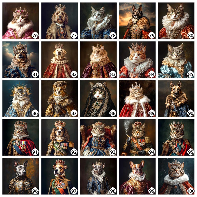 Custom Royal Pet Portrait, Renaissance Dog Painting, Pet Lovers Gift ...