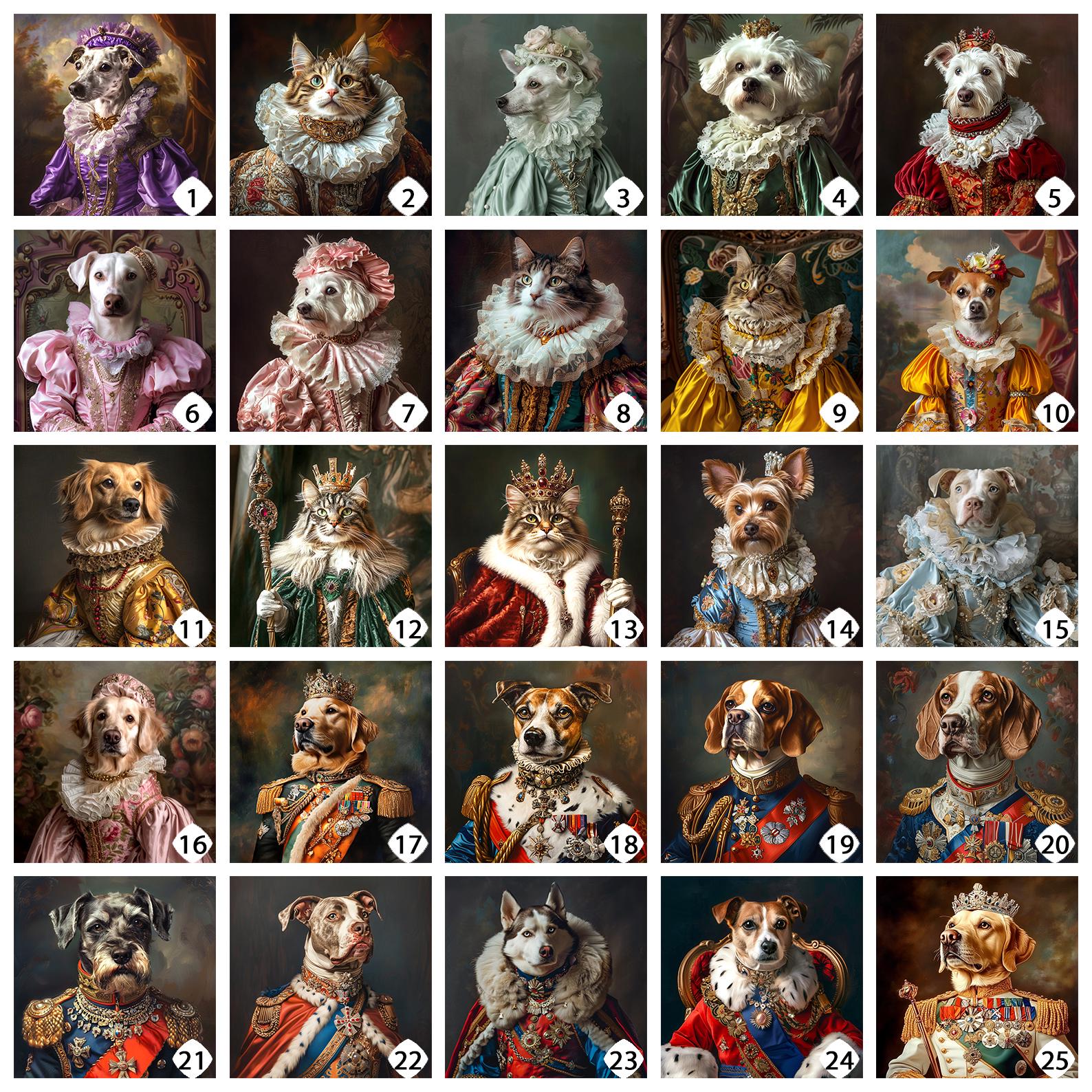 Custom Pet Portrait Renaissance Dog Painting Pet Lover Gift for Father ...