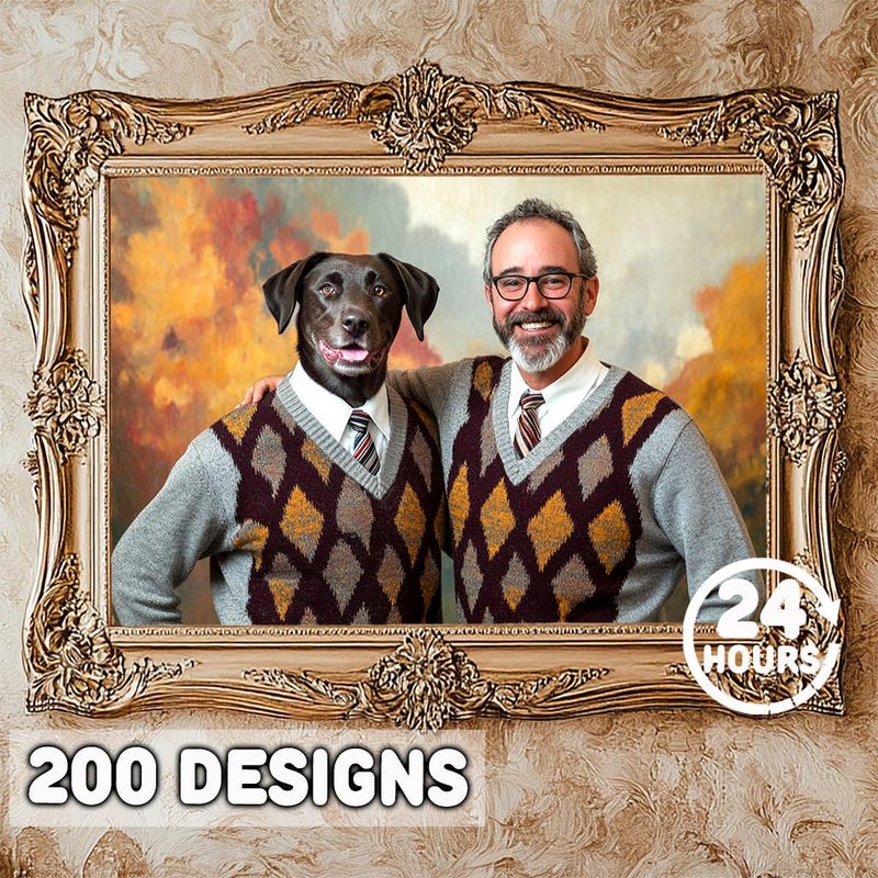 Pet Human Painting - Etsy UK