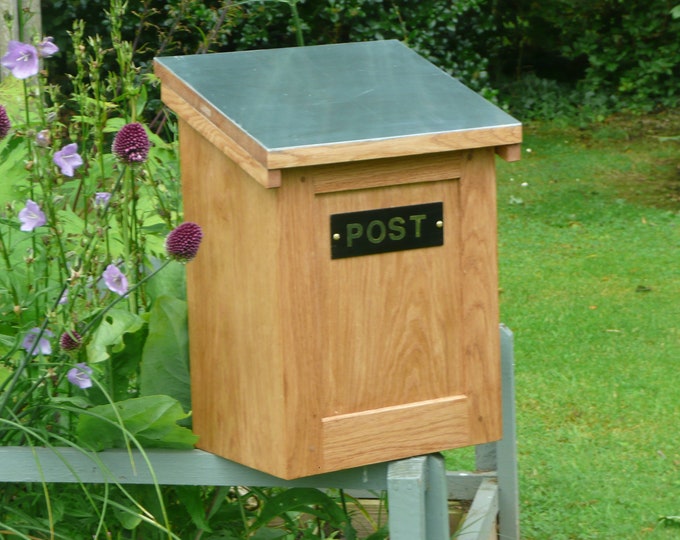 Slimline Oak Letter Box - Etsy UK