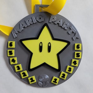 Set of 3 Mario Party Placement Medals - Etsy