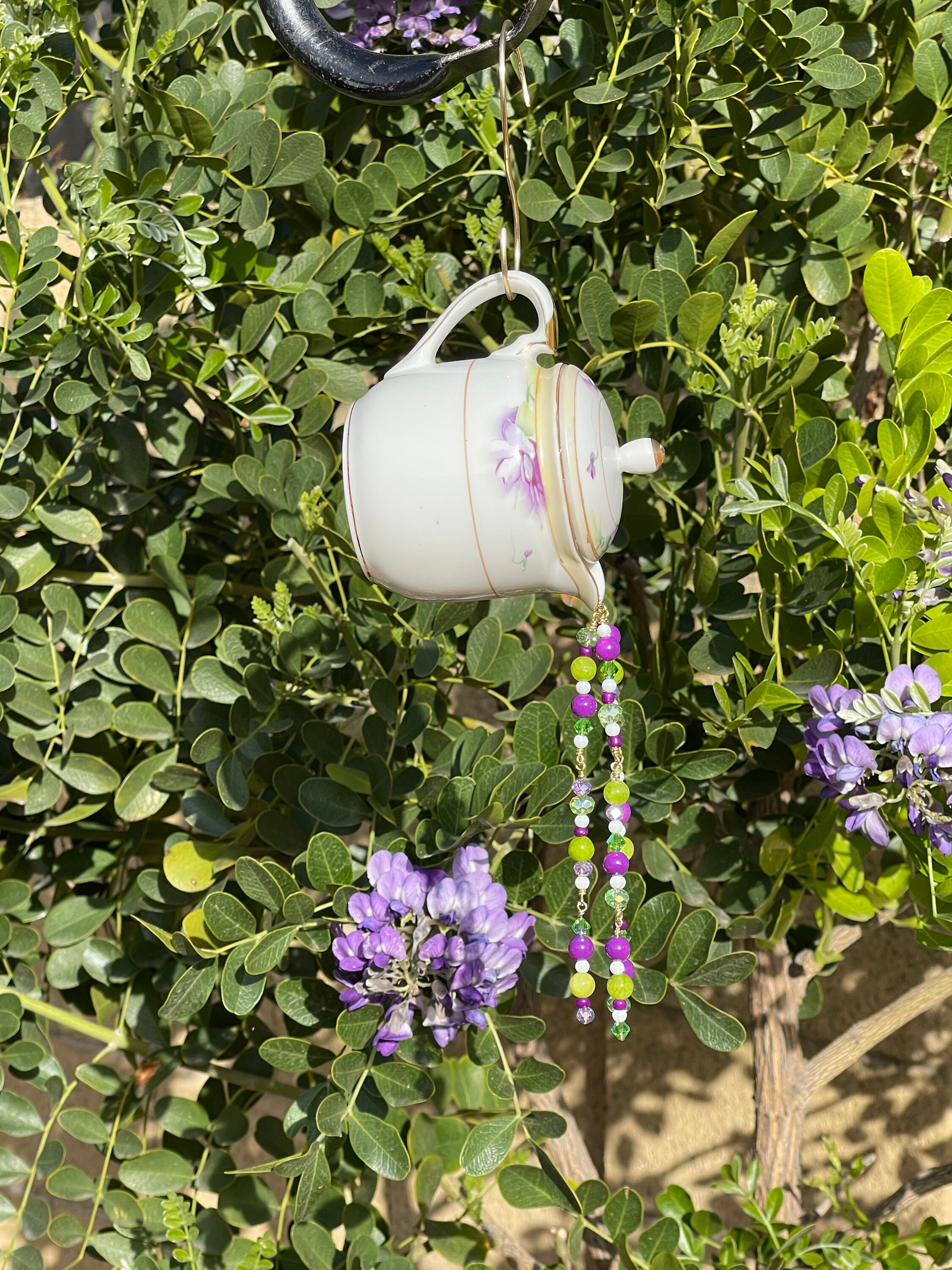 Sweet Purple pouring Creamer, Upcycled China Decor - Etsy