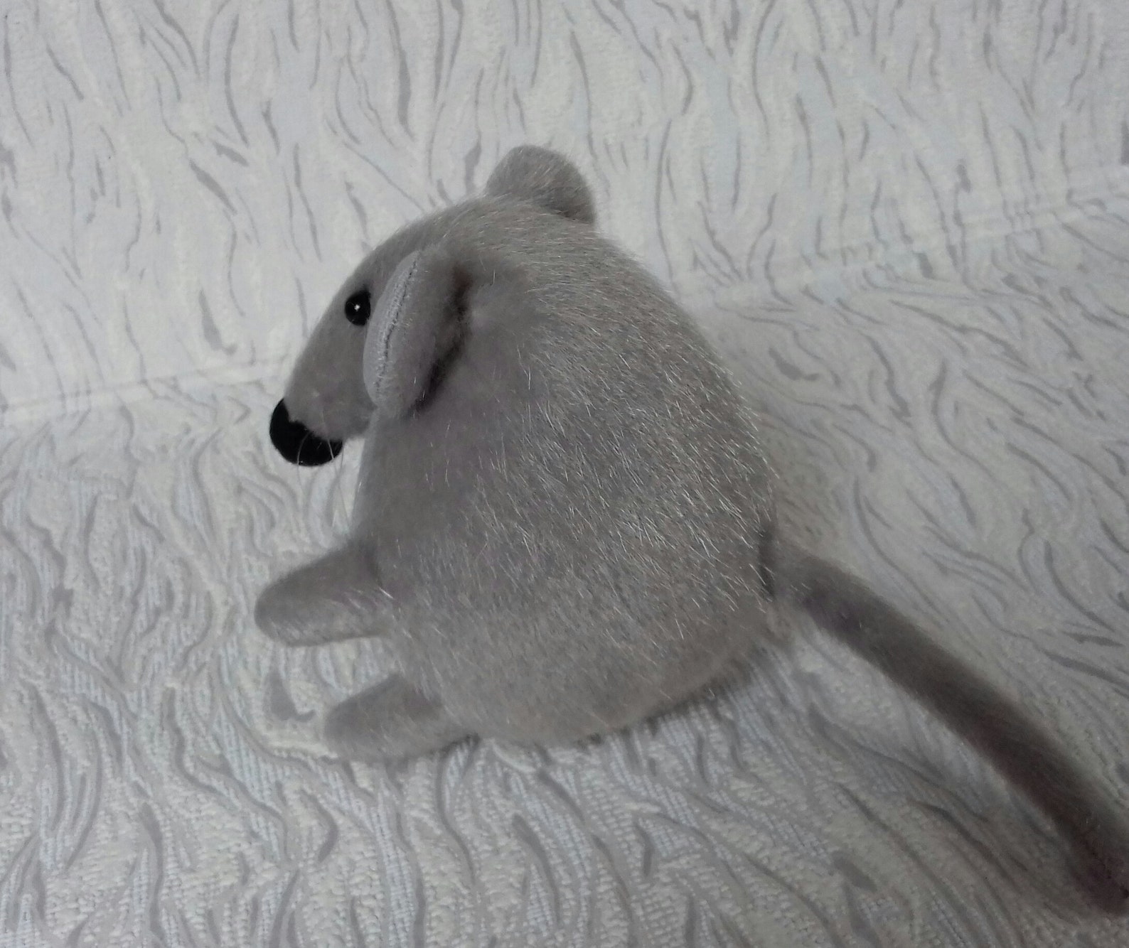 Mouse toy Little fat mouse Fur mouse Mouse squeaks Handmade | Etsy