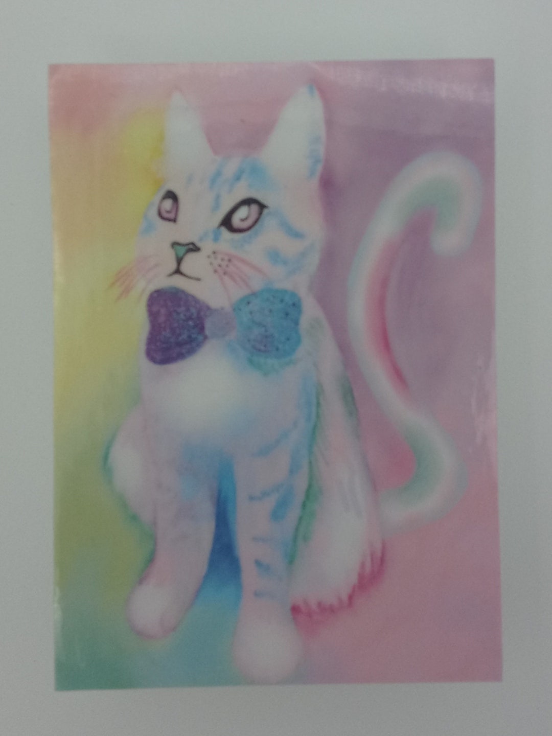 Pastel Rainbow Dandy Cat Sticker lealuv23art - Etsy