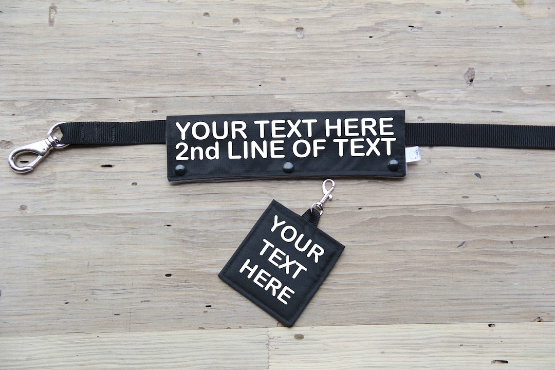 Customized Leash Wrap Tag Combo, Hanging Patch Combo, Personalized ...
