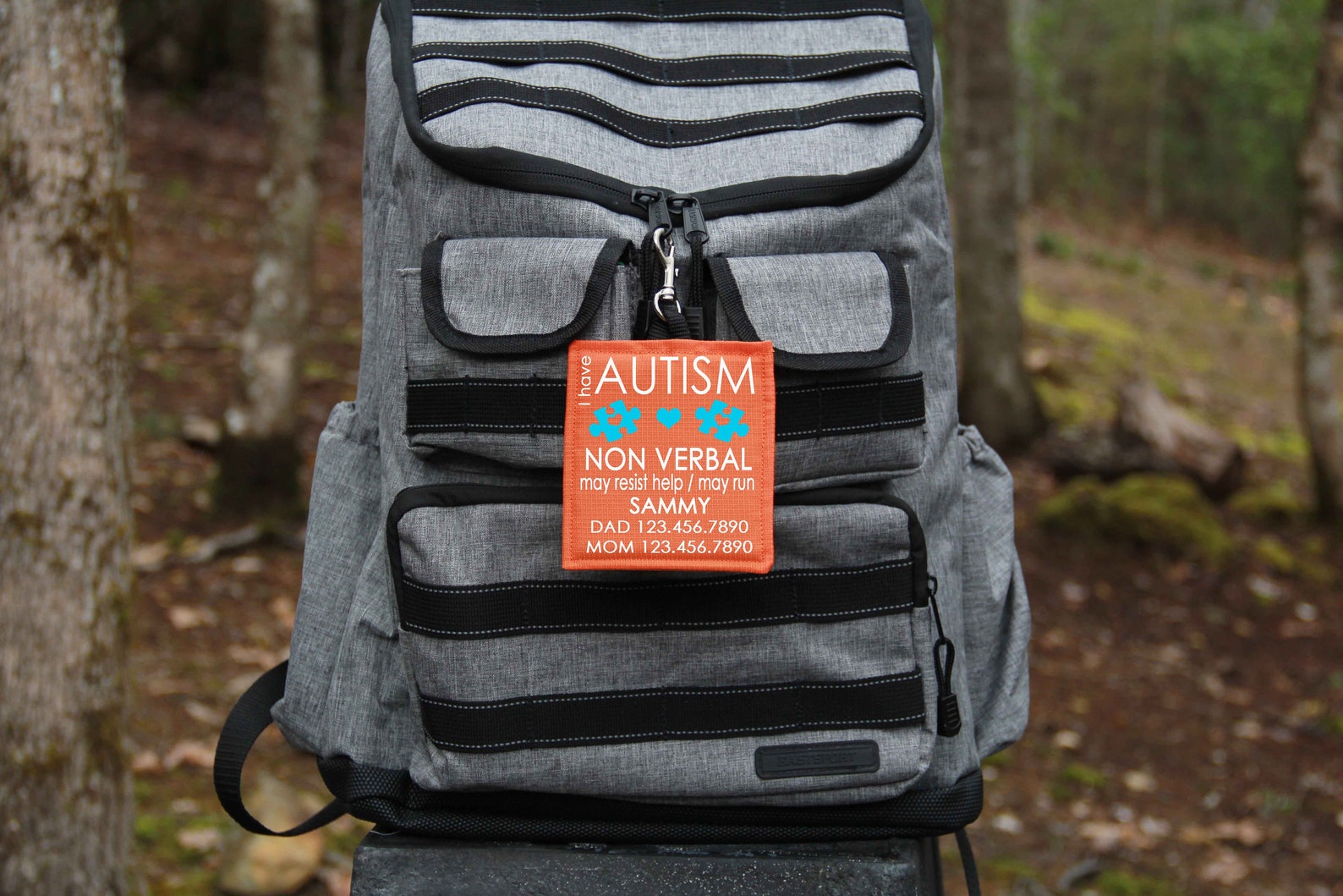 Autism Alert Hang Tag Personalized Medical Alert Hanging - Etsy