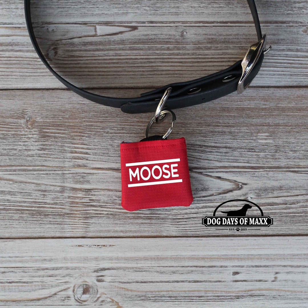 Personalized Dog Tag Silencer Pouch | CANVAS Fabric - Etsy
