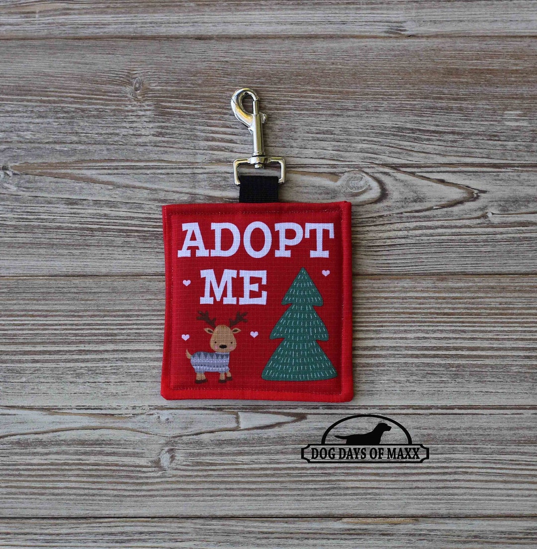 Christmas Dog Gear, ADOPT ME Reindeer Tag for Dogs - Etsy