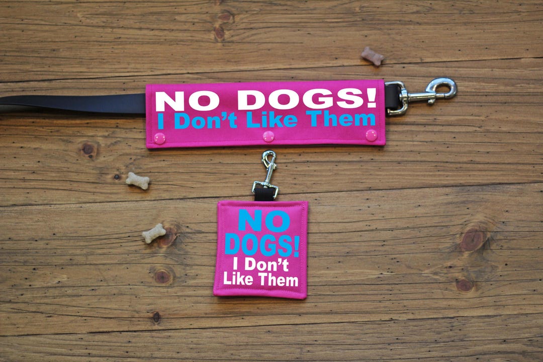 Leash Wrap, Hanging Patch Combo, NO DOGS Leash Wrap Set, No Dogs ...