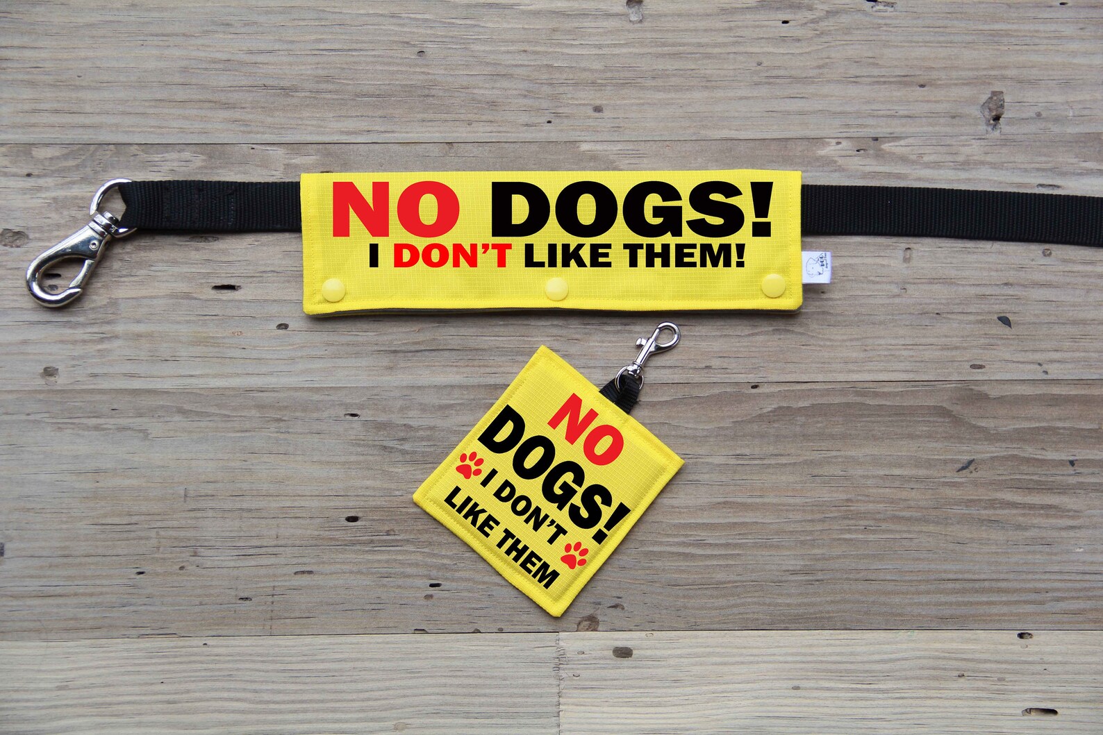 Leash Wrap Hanging Patch Combo NO DOGS Leash Wrap Set NO | Etsy
