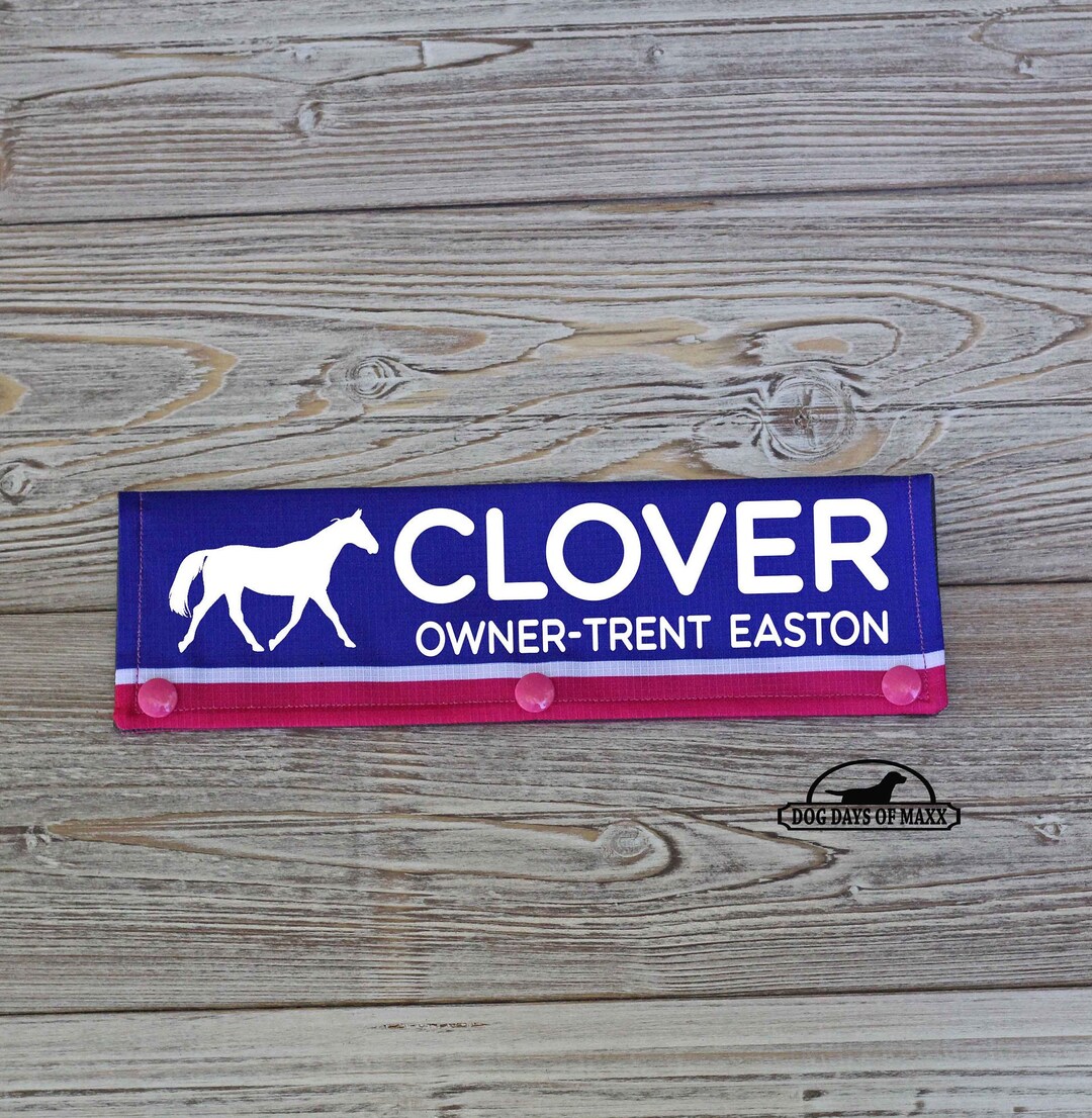 Horse Lead Rope Wrap, Horse Tack Name Tag, Horse Stall Name Tag - Etsy