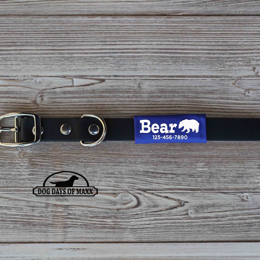 Personalized Collar ID Wrap Tag, Collar ID Tag, Snap on Collar Id ...