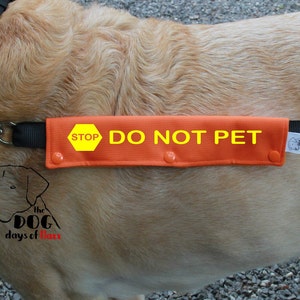 Dog Leash Sleeve DO NOT PET Leash Wrap Stop Do Not Pet - Etsy