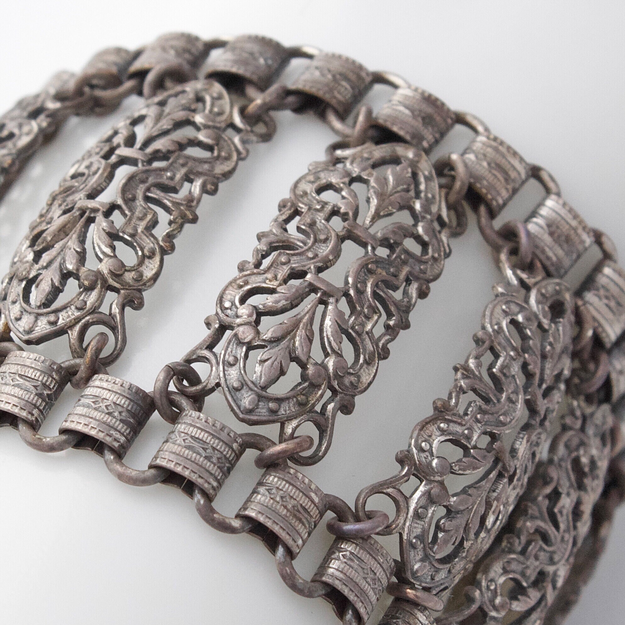 Vintage Napier Silver Plate Filigree Link Bracelet 1950s - Etsy