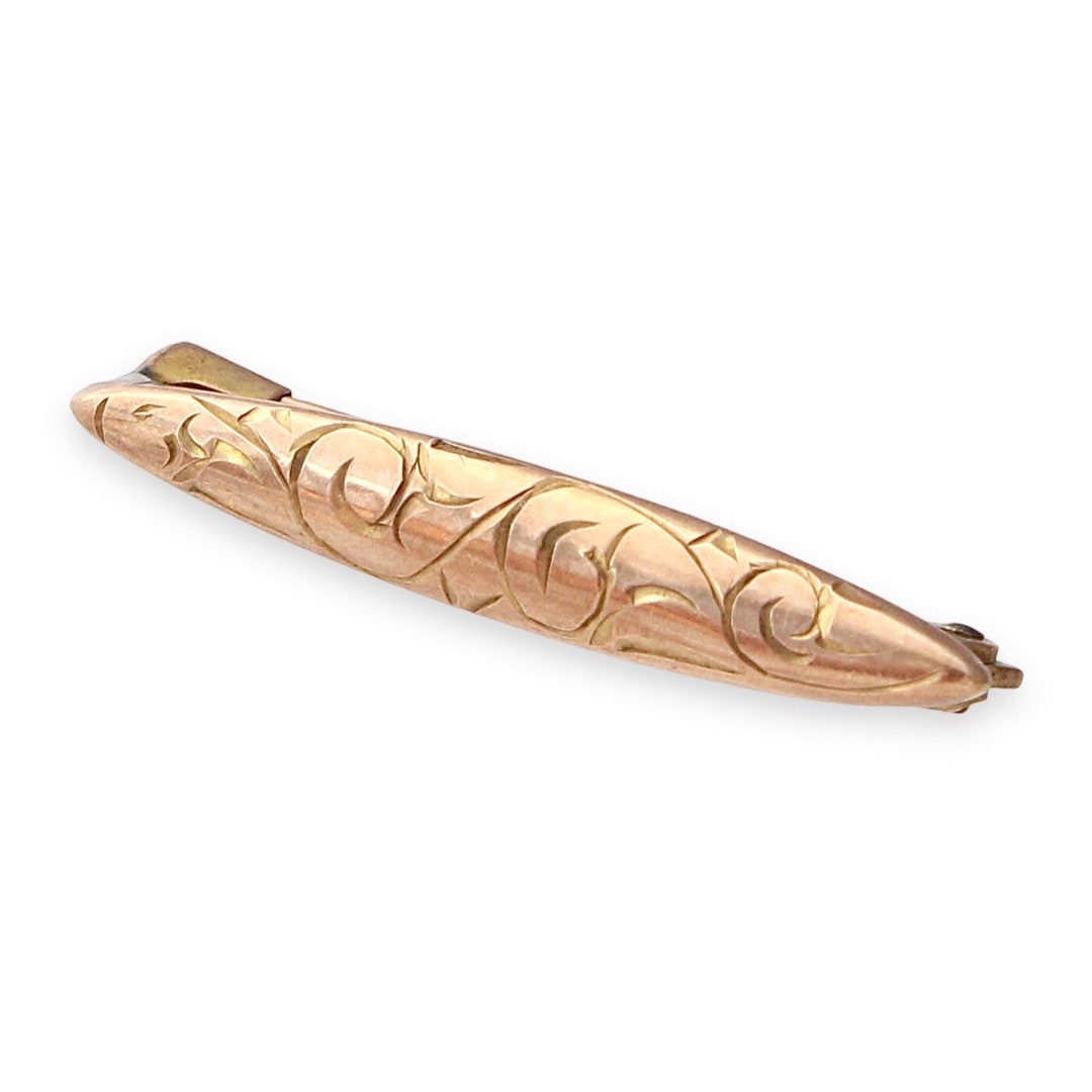 Antique 10K Yellow Gold Bar Pin, Vintage Lingerie Pin - Etsy