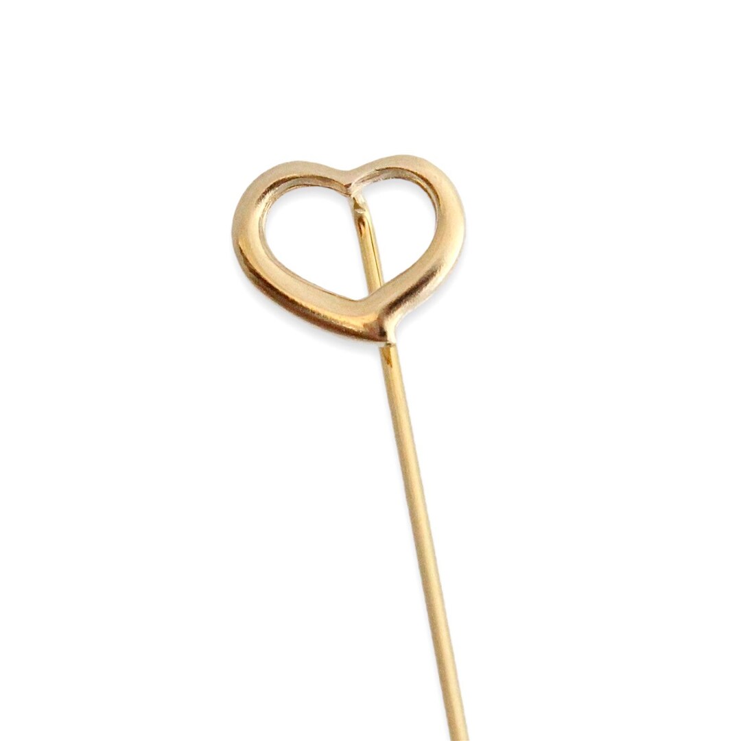Vintage 14K Gold Open Heart Stick Pin - Etsy