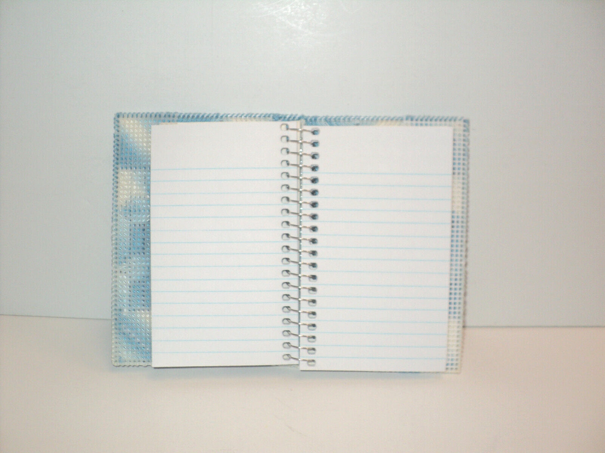 Needlepoint Handmade Memo Book Cover Variegated Blue 5 3/8" X 3 1/2 ...