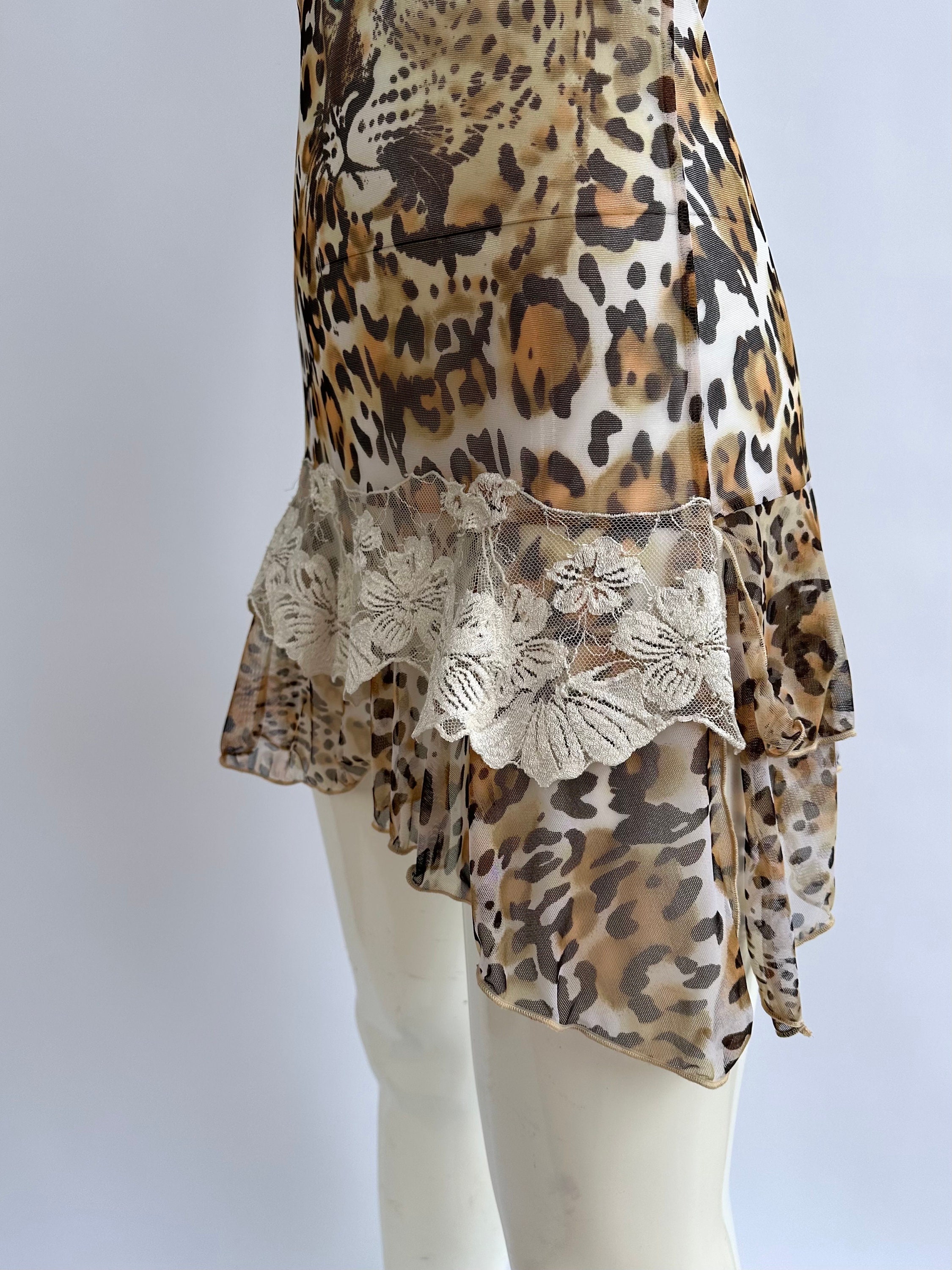 Y2k Vintage La Perla Leopard Sheer Slip Dress, Animal Nightgown ...