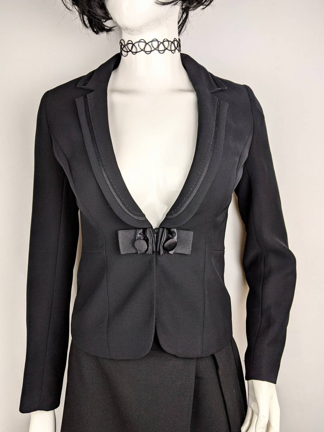 Vintage 90s VERSACE Classic Black Jacket. VERSACE Jeans Couture Formal ...