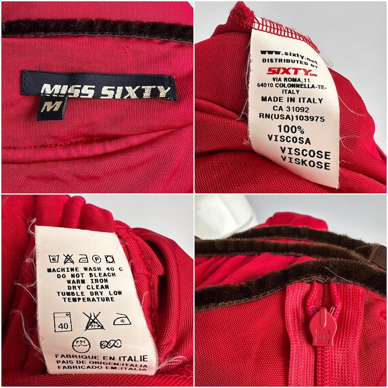 Y2k Vintage MISS SIXTY Red Top With Ties - Etsy