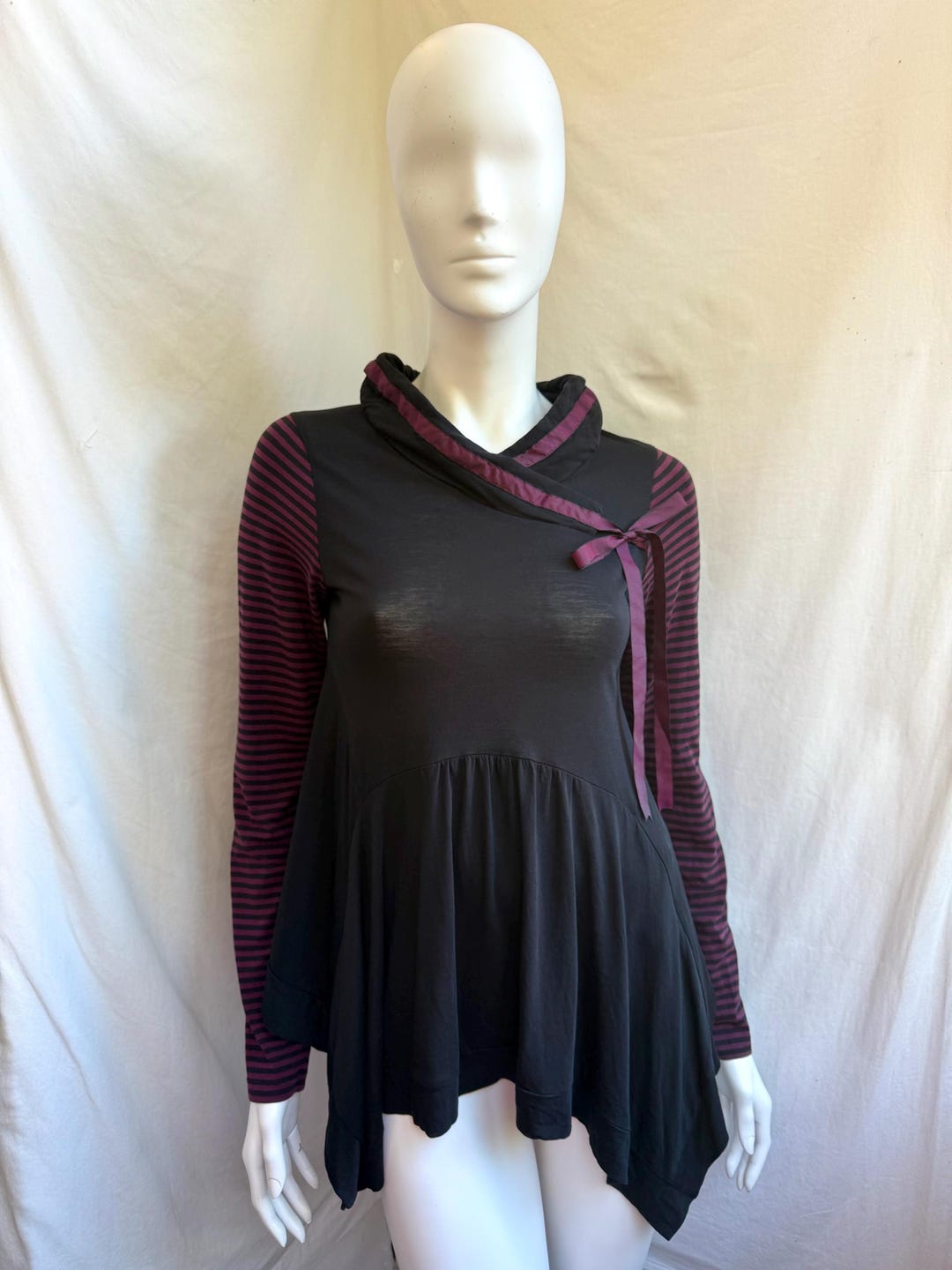 Y2k Vintage Cop Copine Top, Striped Avant-garde Shirt - Etsy