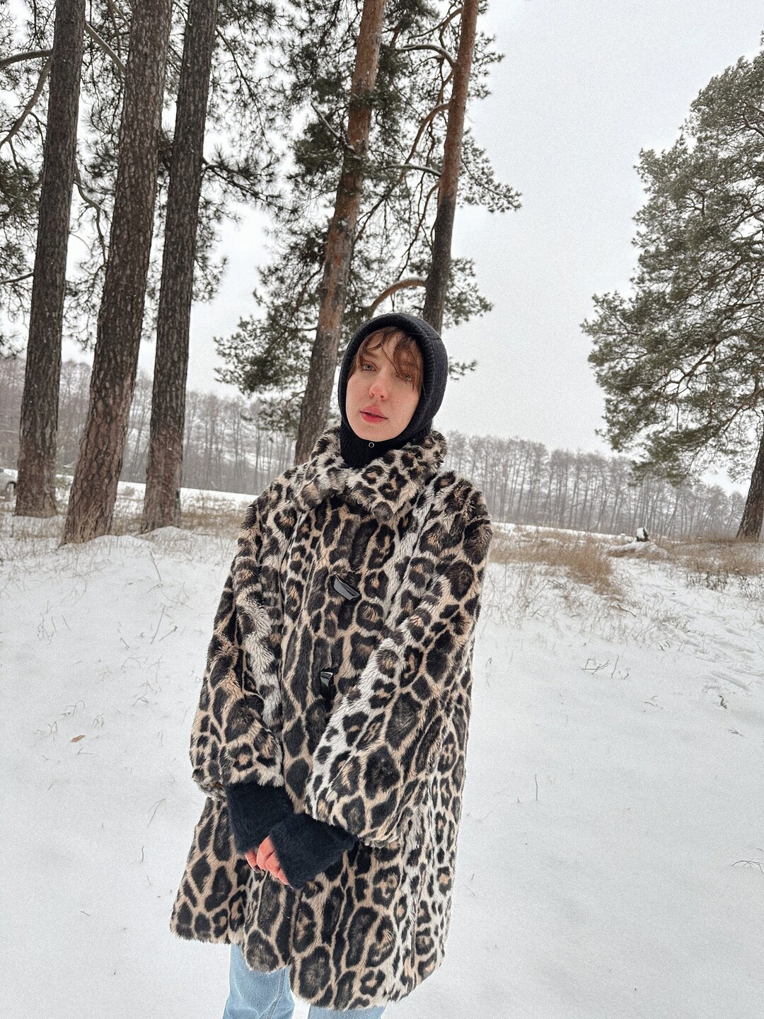 Vintage 80s ESCADA Leopard Faux Fur Coat - Etsy