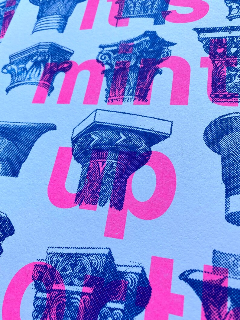 It's Mint up North Risograph Print 2 Colour Riso Print - Etsy
