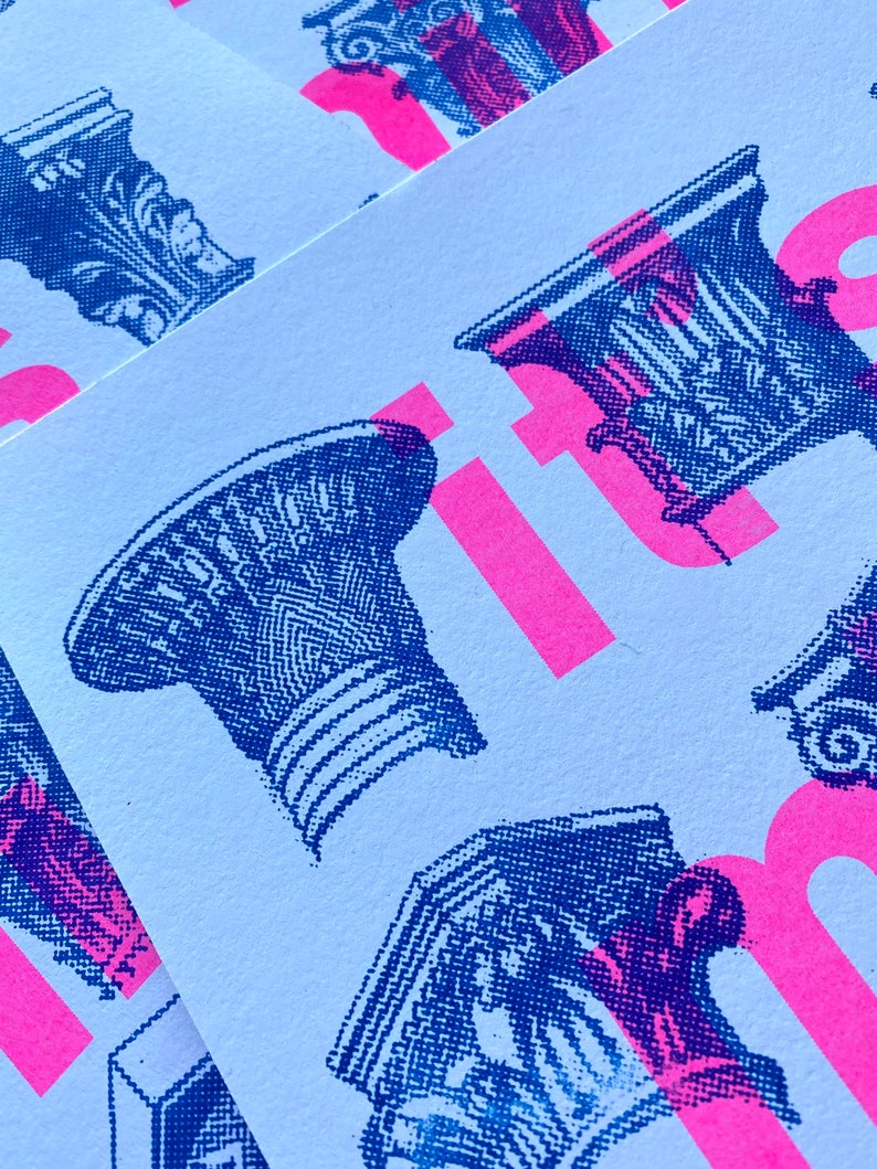 It's Mint up North Risograph Print 2 Colour Riso Print - Etsy