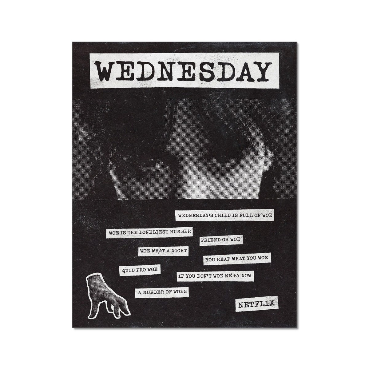 WEDNESDAY | Wednesday Addams, Netflix Series, Movie Posters