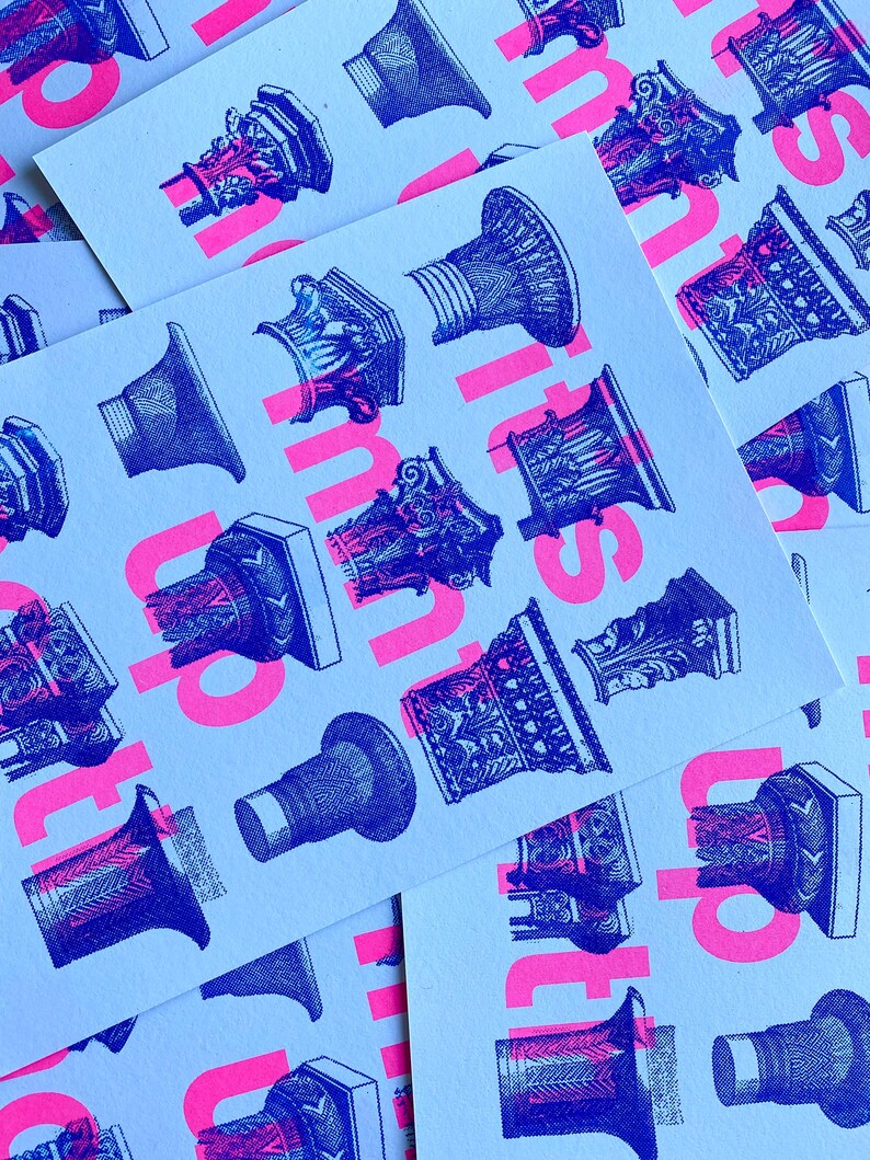 It's Mint up North Risograph Print 2 Colour Riso Print - Etsy