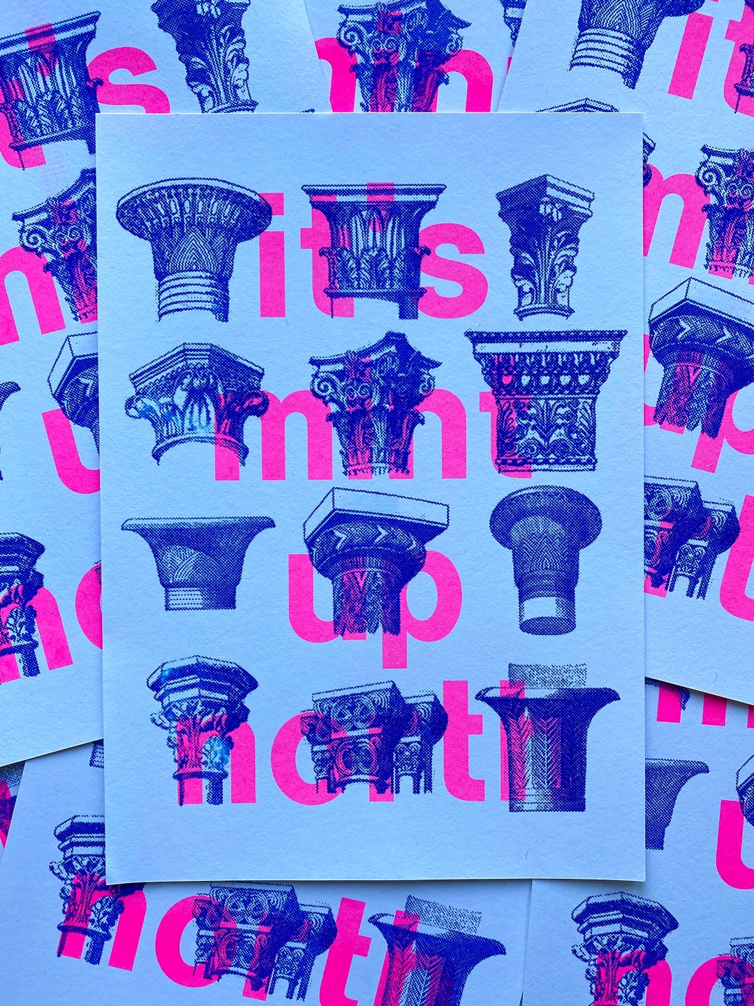 It's Mint up North Risograph Print 2 Colour Riso Print - Etsy