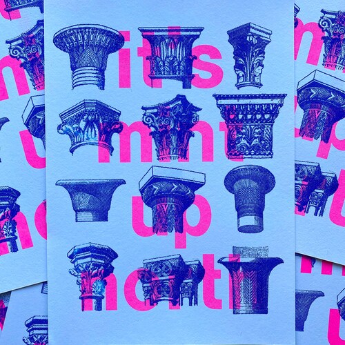 It's Mint up North Risograph Print 2 Colour Riso Print - Etsy