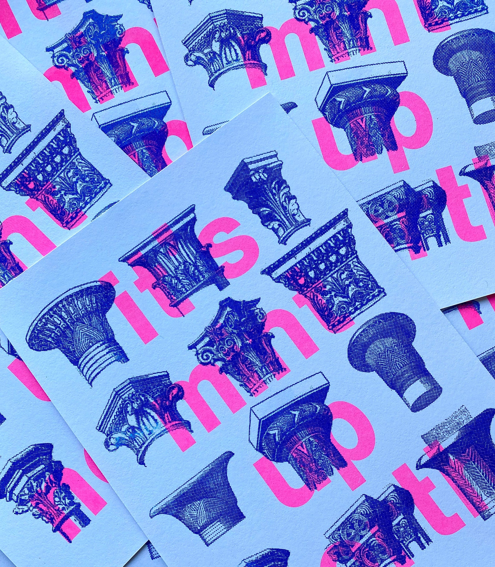 It's Mint up North Risograph Print 2 Colour Riso Print - Etsy