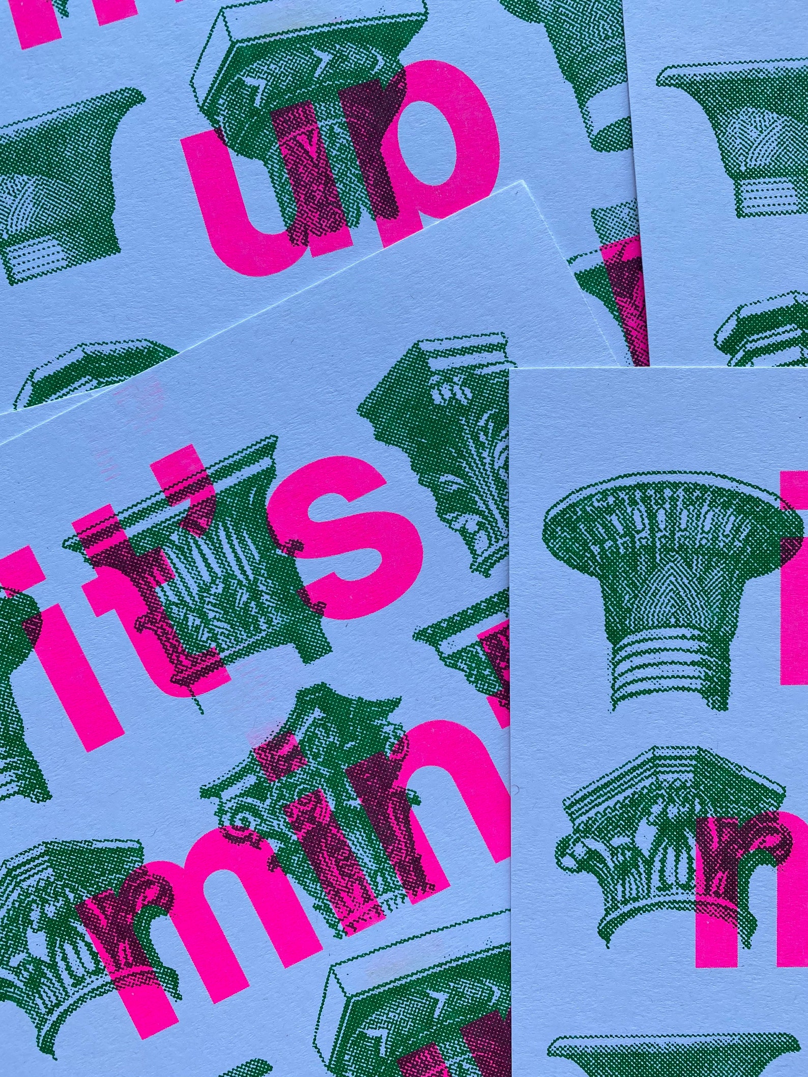 It's Mint up North Risograph Print 2 Colour Riso Print - Etsy