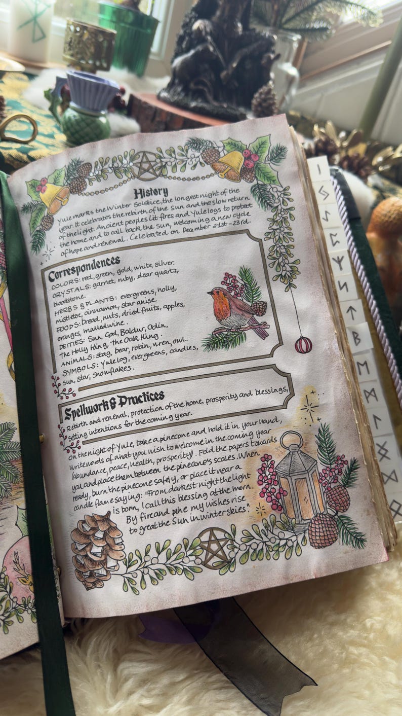 Yule: a Season of Darkness and Dawn — Grimoire Book of Shadows Pages ...