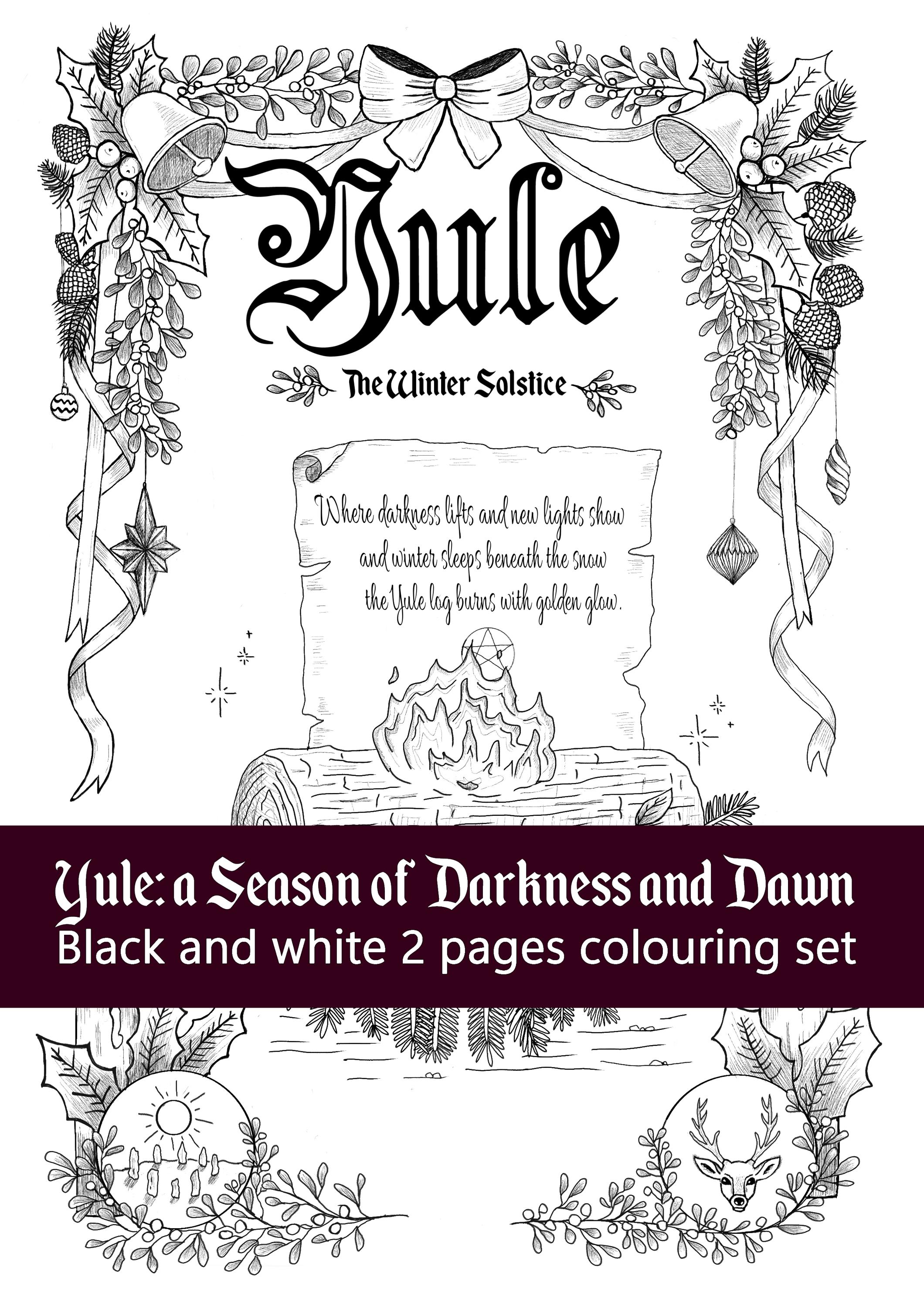 Yule: a Season of Darkness and Dawn — Grimoire Book of Shadows Pages ...