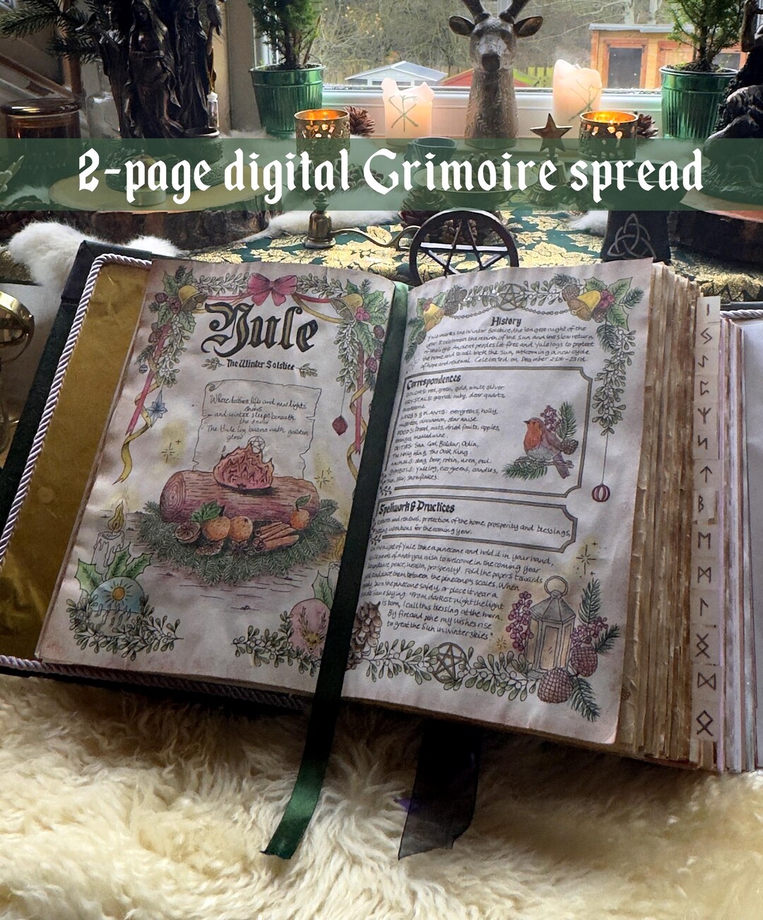 Yule: a Season of Darkness and Dawn — Grimoire Book of Shadows Pages ...
