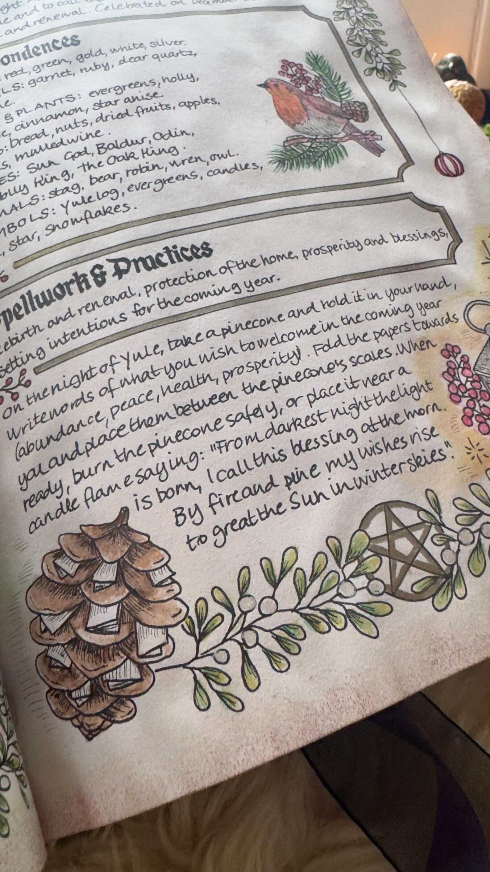 Yule: a Season of Darkness and Dawn — Grimoire Book of Shadows Pages ...