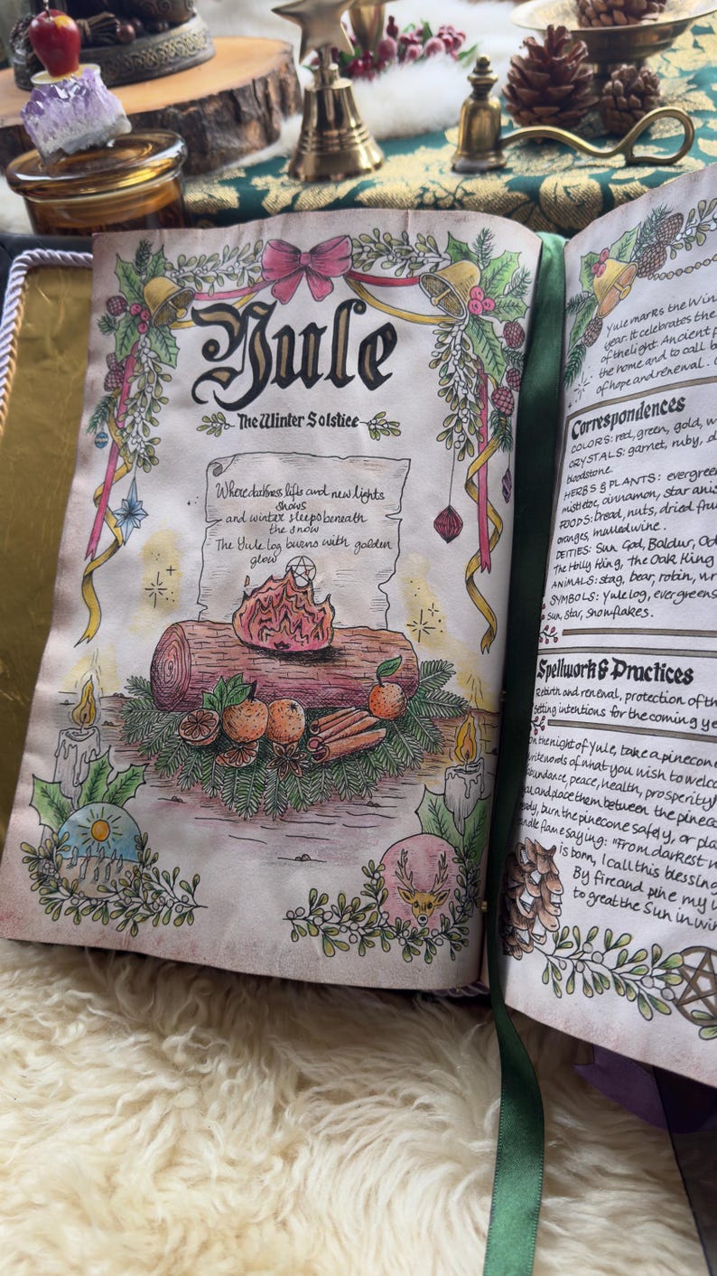 Yule: a Season of Darkness and Dawn — Grimoire Book of Shadows Pages ...