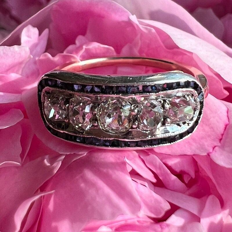 Old Mine Emerald Sapphire - Etsy