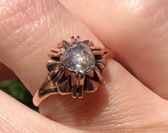 Antique Georgian Collet Ring - Etsy
