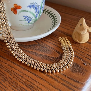 HEAVY Shimmering Floral Ball Rivet French Antique 50g 14k GOLD Solid ...