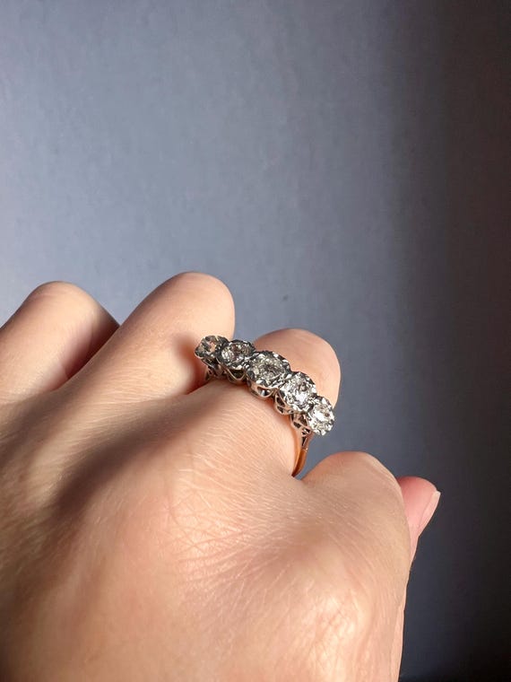 Antique 1.2 Carat Old Mine Cut DIAMOND 18k Gold Plati… - Gem