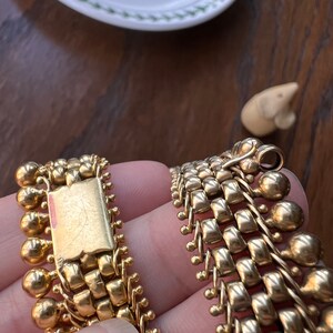 HEAVY Shimmering Floral Ball Rivet French Antique 50g 14k GOLD Solid ...