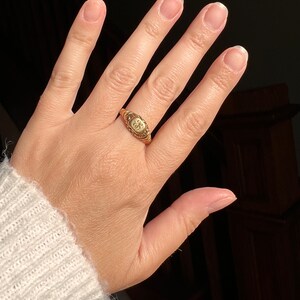 French Antique GEORGIAN Era Embossed Signet Ring 18k Gold Victorian ...