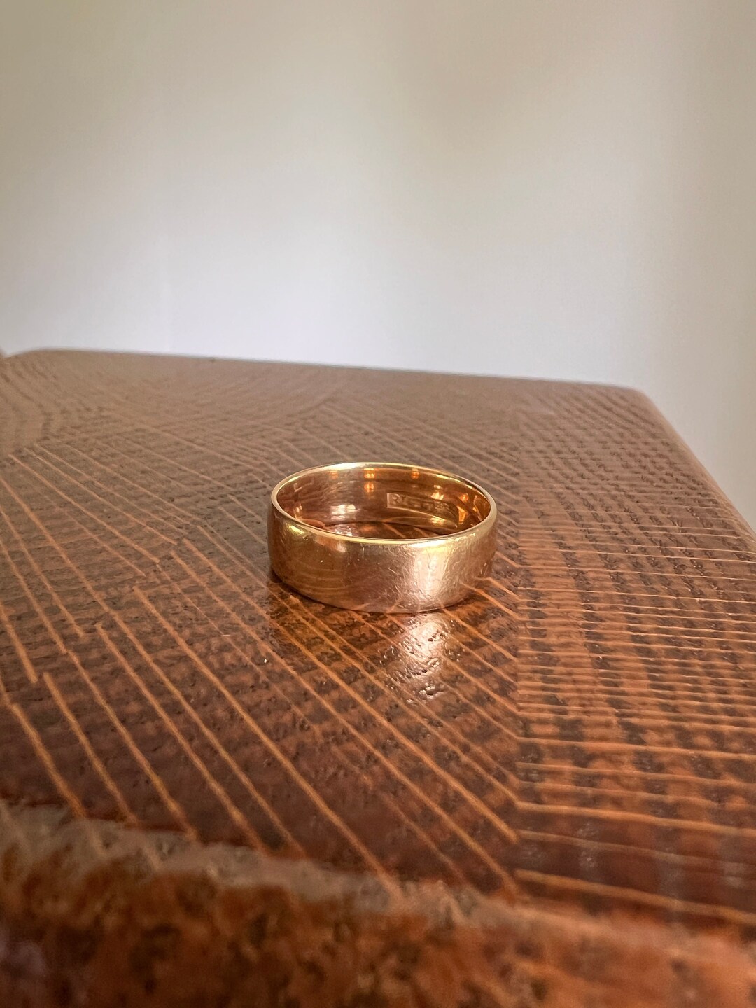 Victorian Antique 5.5mm Wedding Cigar Band 3.8g 18k Gold Solid Flat ...