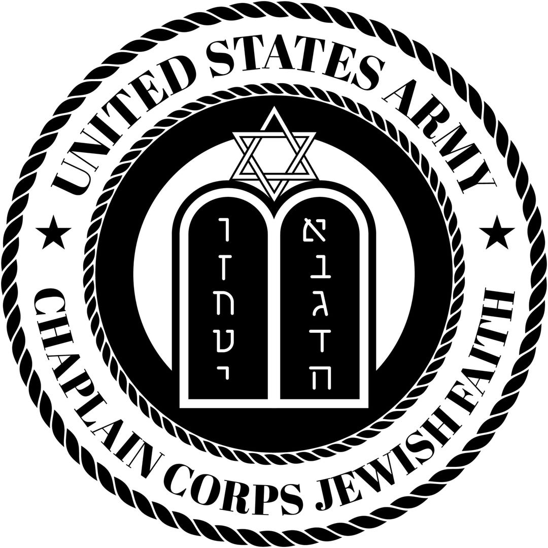 Chaplain Corp Jewish Faith - MOS - Army - Combat - Soldier - Car ...