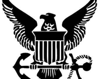 Navy Eagle Logo - Etsy